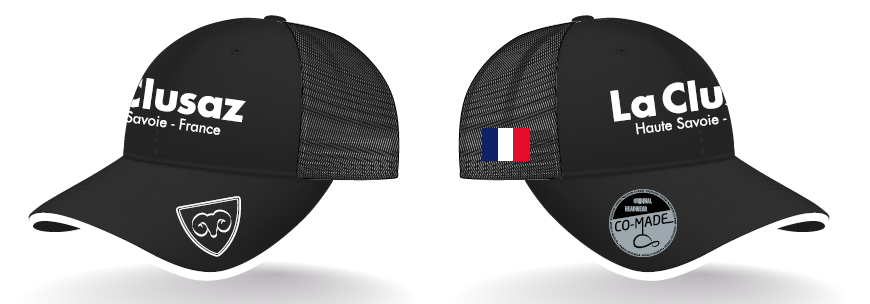 Casquette Noire blason visière – La Clusaz
